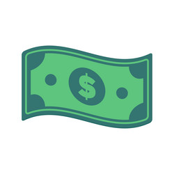 Money icon green dollar bills that are very Vector Image
