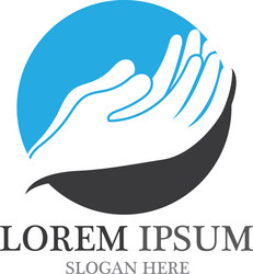 Hands hope for miracle logo Royalty Free Vector Image