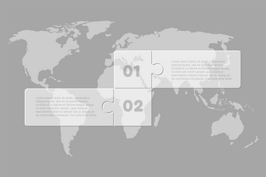 Transparent diagram infographic process on 2 steps