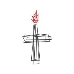 Drawings Of Crosses With Flames