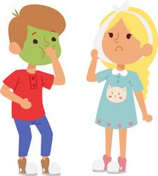 Sick children set Royalty Free Vector Image - VectorStock