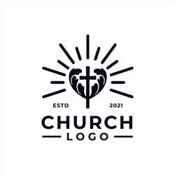 Church logo design inspiration idea concept Vector Image