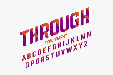 Cutted through font Royalty Free Vector Image - VectorStock