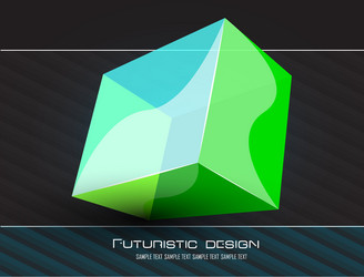 Futuristic dimensional boxes Royalty Free Vector Image