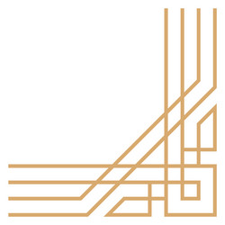 Luxury golden line corner decorative vintage Vector Image