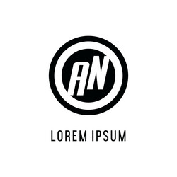 Initial kx logo concentric circle line clean and Vector Image