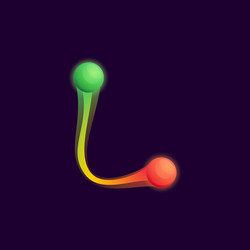 Glowing L Letter Neon Vector Images (over 230)