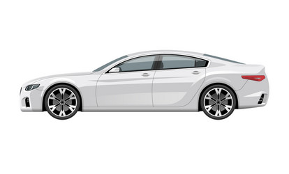 Modern generic car front view Royalty Free Vector Image