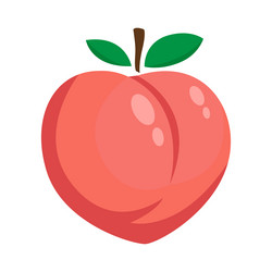 Peach icon flat design style Royalty Free Vector Image