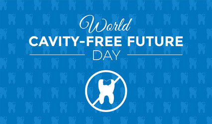 World cavity-free future day teal background Vector Image