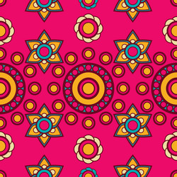 Abstract flowers seamless pattern Royalty Free Vector Image