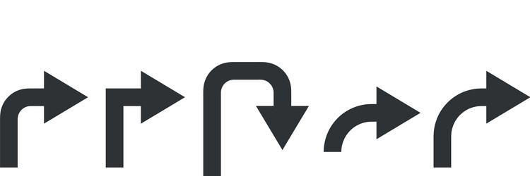 Turn right arrow icon Royalty Free Vector Image