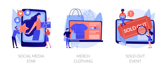 Celebrity media engagement abstract concept Vector Image