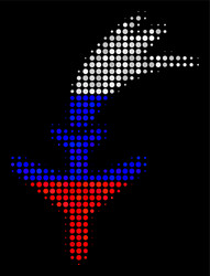 Halftone russian air plane icon Royalty Free Vector Image