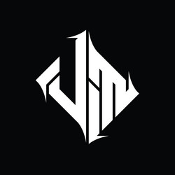 Jt logo monogram with diamond shape design Vector Image
