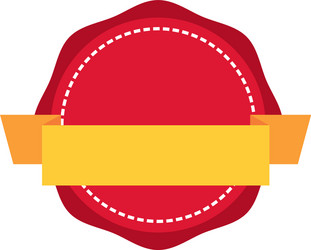 Label empty template on white background Vector Image