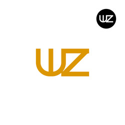 Letter w2 wz monogram logo design Royalty Free Vector Image