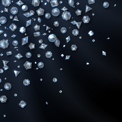 Falling down gems shiny diamonds expensive Vector Image