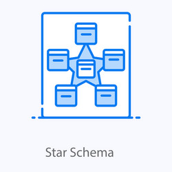 Star schema Royalty Free Vector Image - VectorStock