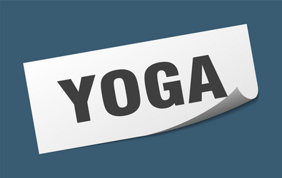 Yoga sticker yoga label Royalty Free Vector Image