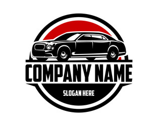 Car logo isolated white background appears Vector Image