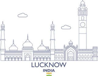 Lucknow skyline uttar pradesh india city Vector Image