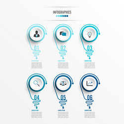 Infographic template with light bulbs Royalty Free Vector