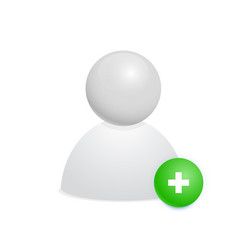 User profile 3d icon avatar or person button Vector Image