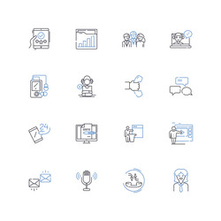 Hauling line icons collection movers transport Vector Image