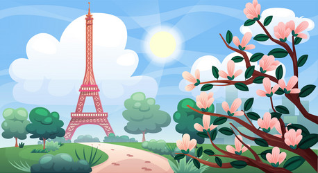 Cityscape of old paris Royalty Free Vector Image