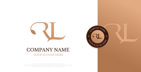 Initial rl logo design Royalty Free Vector Image