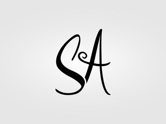 Initial letter sa logo design template Royalty Free Vector