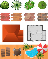 Top view roofs Royalty Free Vector Image - VectorStock