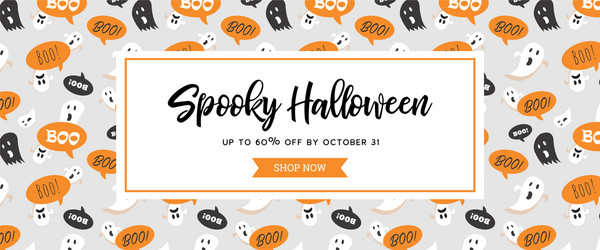 Website spooky header or banner set Royalty Free Vector