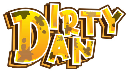 Dirty dan logo text design with boy Royalty Free Vector