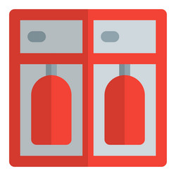 Locker for firefighter gear storage Royalty Free Vector