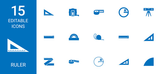 Ruler icons Royalty Free Vector Image - VectorStock