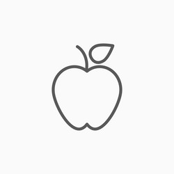 Apple outline icon Royalty Free Vector Image - VectorStock