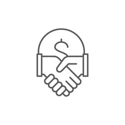 No handshake icon dealing Royalty Free Vector Image