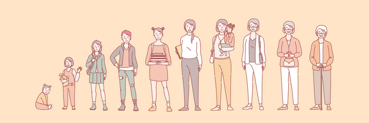 Human Life Stages Royalty Free Vector Image - VectorStock