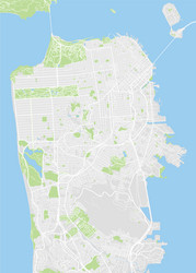 San francisco bay area road map california Vector Image