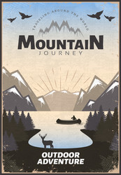 Wilderness poster Royalty Free Vector Image - VectorStock