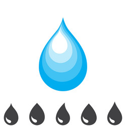 Blue drop icon Royalty Free Vector Image - VectorStock