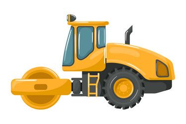 Isometric soil compactor heavy machinery Vector Image
