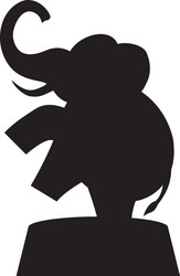 Elephant head front view this silhouette may Vector Image