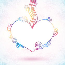 Doodle heart valentines day Royalty Free Vector Image