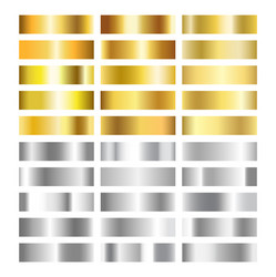 Set of gold gradient banners templates or website Vector Image