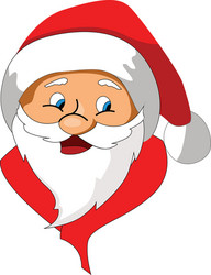 Winking santa claus face side view Royalty Free Vector Image