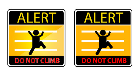 Simple prohibition sign do not climb wall Vector Image