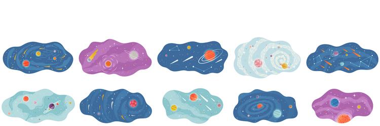 Solar system planet infographic astronomy Vector Image